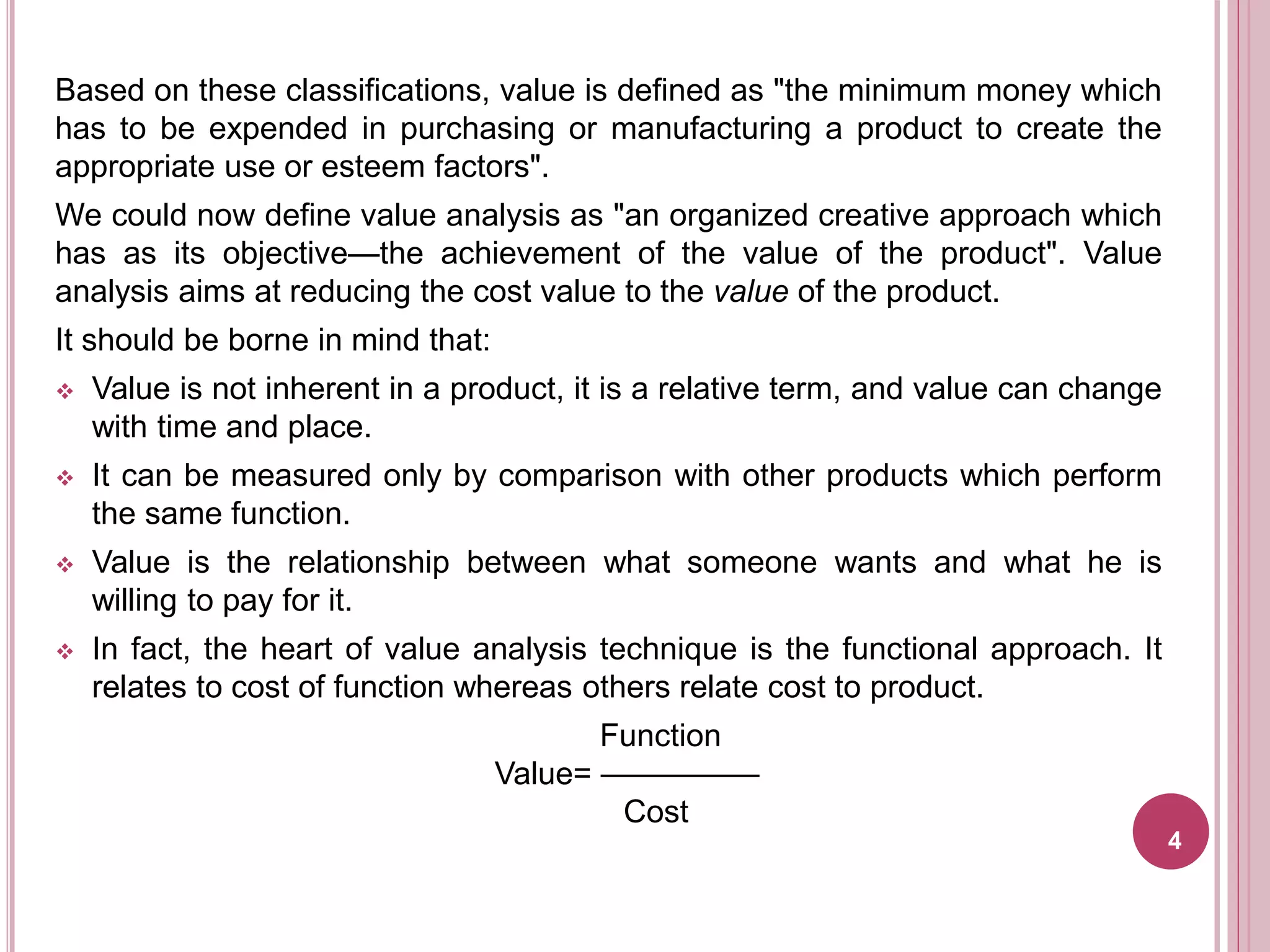 Value Analysis & Value Engineering | PPTX