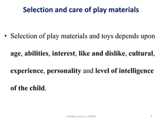 Value and selection of play | PPTX
