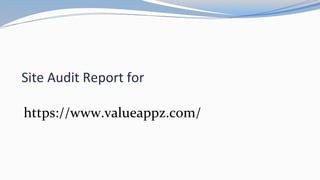 Valueappz website audit report.pptx