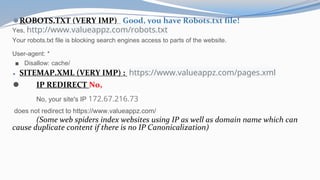 Valueappz website audit report.pptx