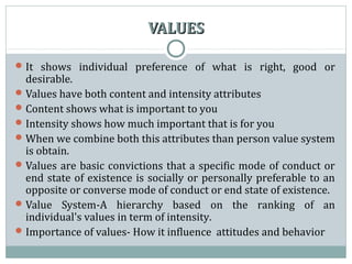 Value attitude | PPT | Careers