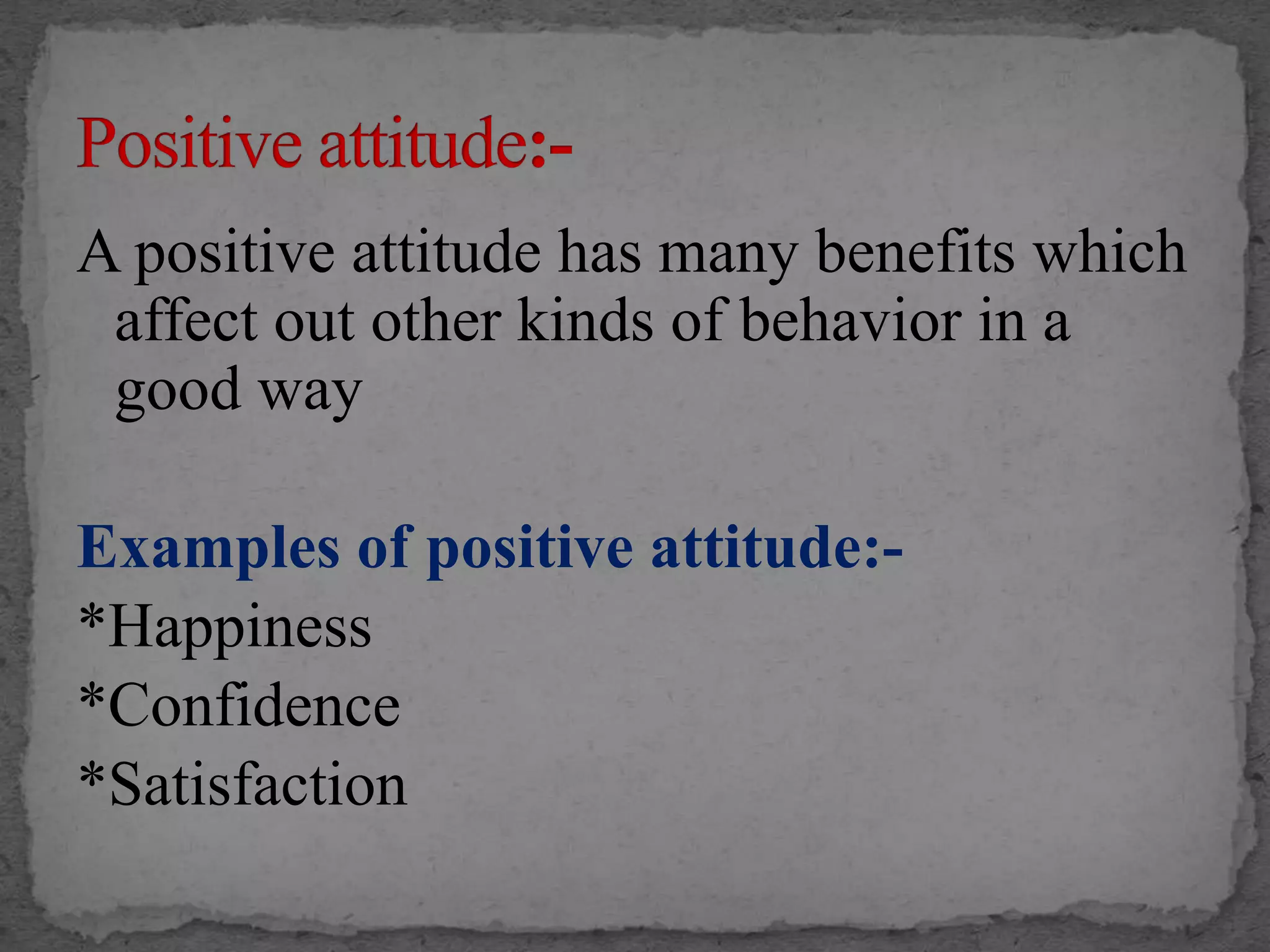 Values and attitude | PPTX