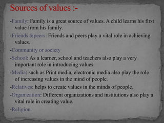 Values and attitude | PPTX