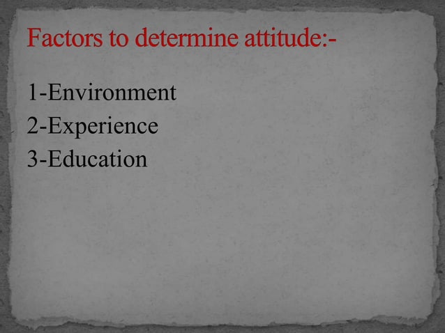 Values and attitude | PPT