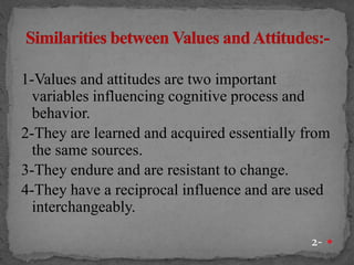 Values and attitude | PPTX