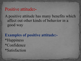 Values and attitude | PPT