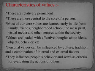 Values and attitude | PPT