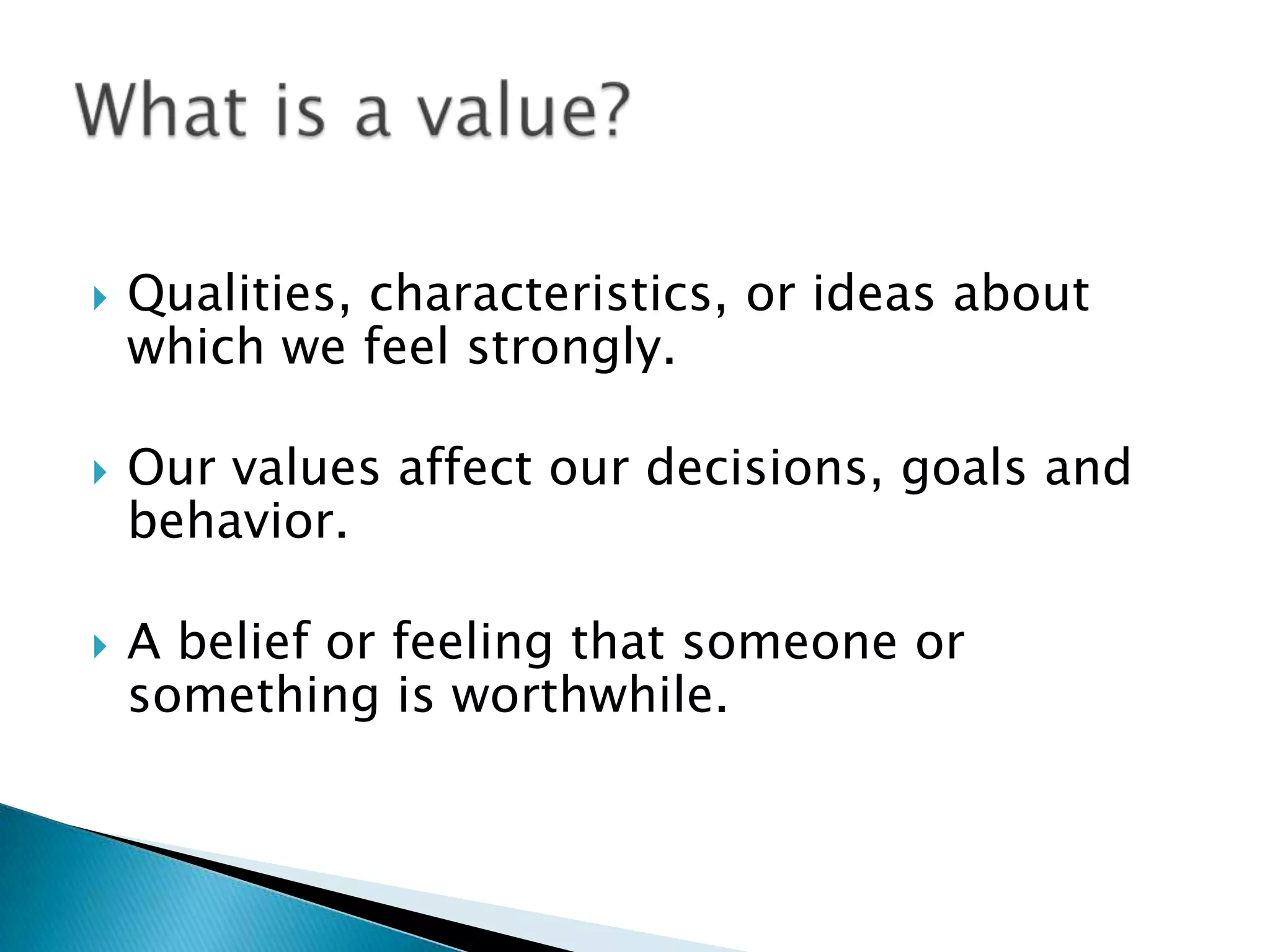 Value & attitude ppt | PPTX