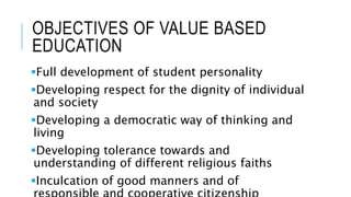 Value based edu | PPTX | Education