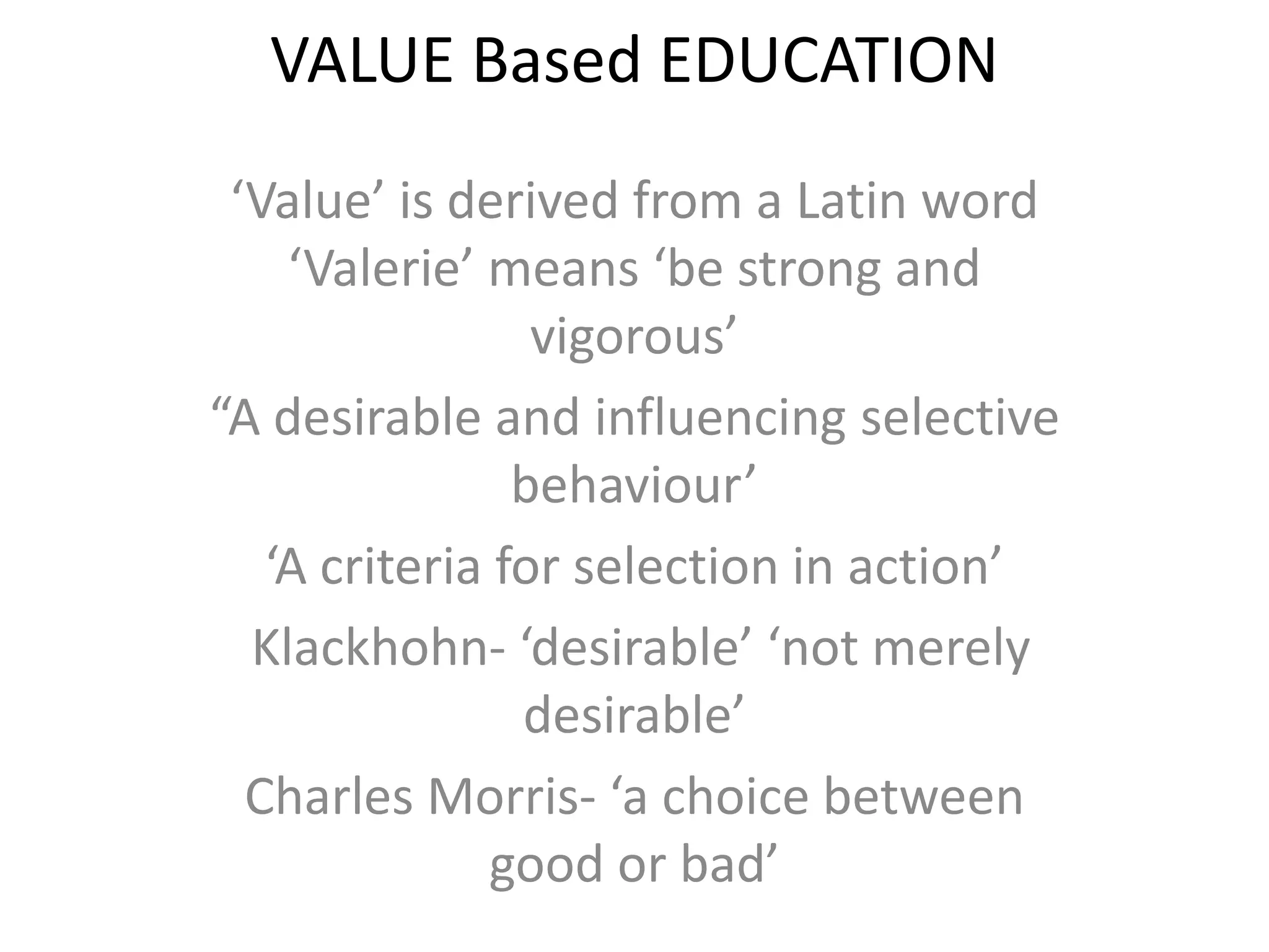 Value based education | PPTX