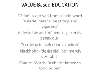 Value based education | PPTX