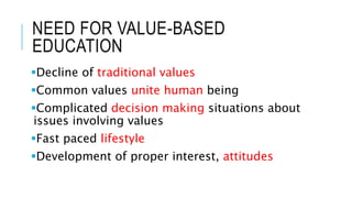 Value based education | PPTX