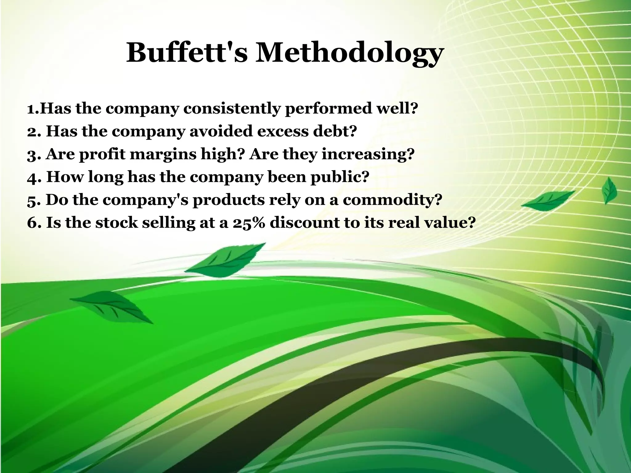 Value based investment | PPT