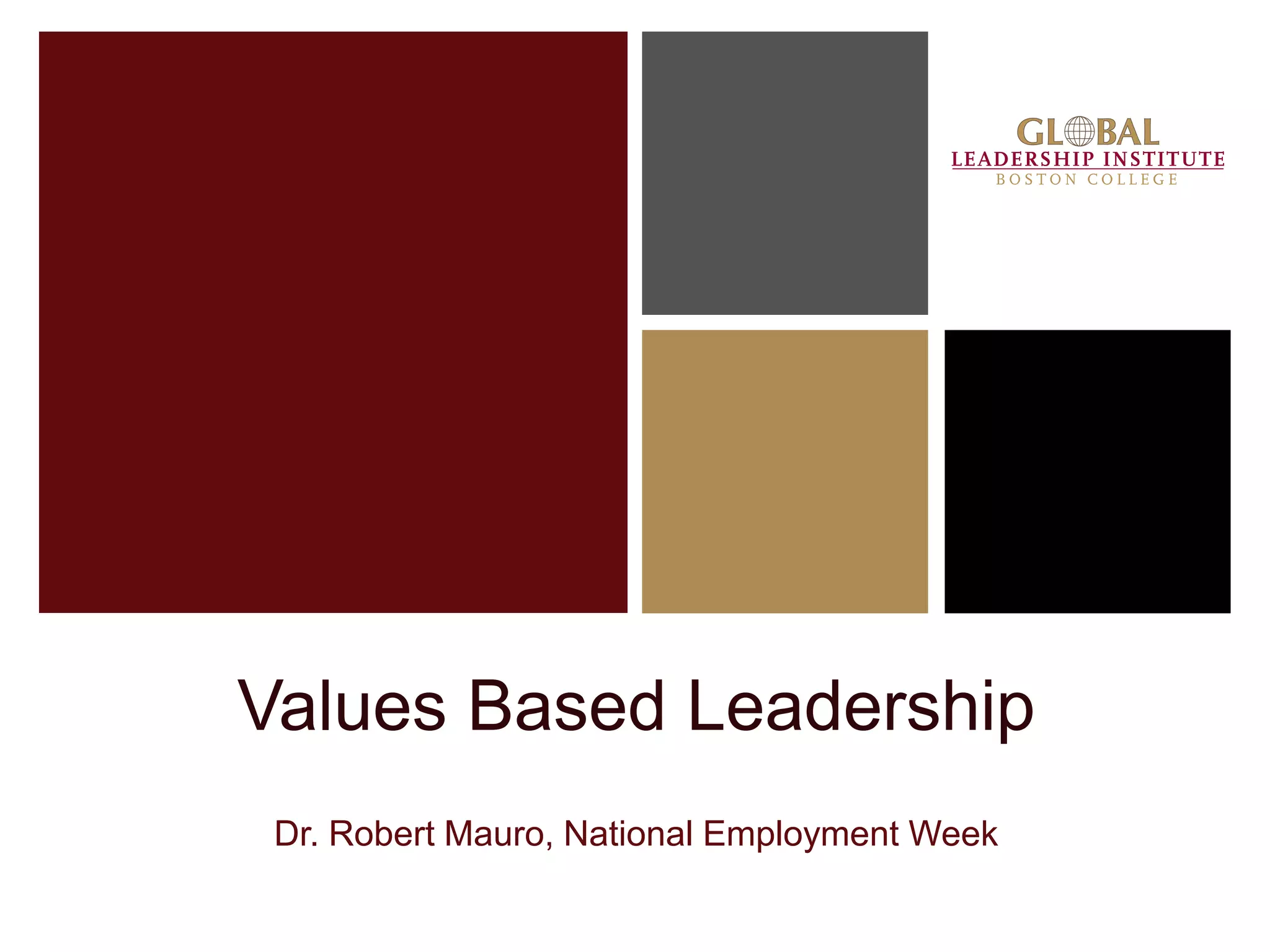 Value based leadership | PPTX