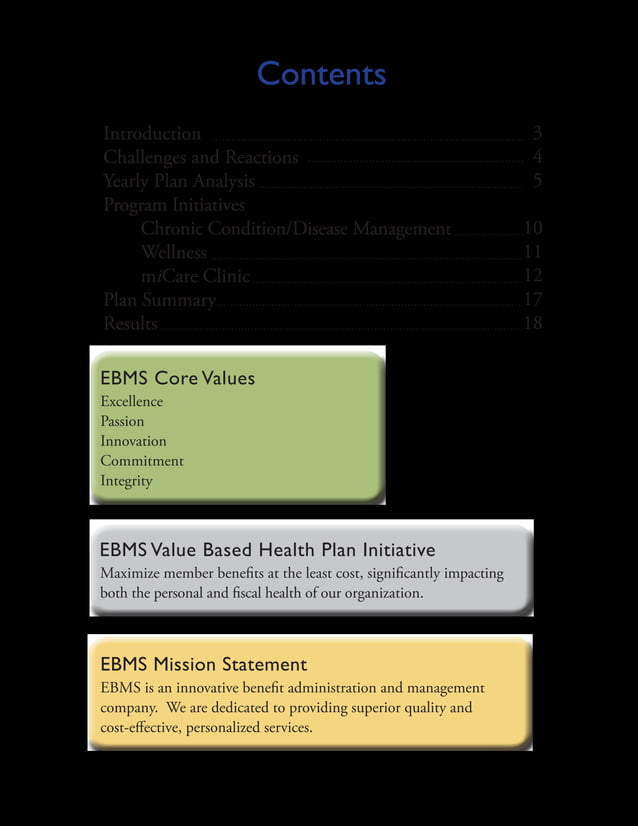 EBMS Case Study: Value Based Health Strategy | PDF | Health Insurance ...