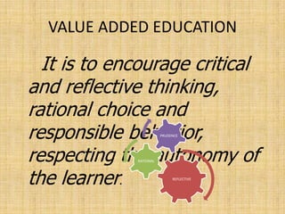 VALUE BASED ASPECTS IN CURRENT EDUCATION SYSTEM | PPTX