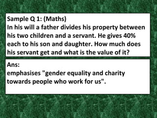 Value based questions | PPT