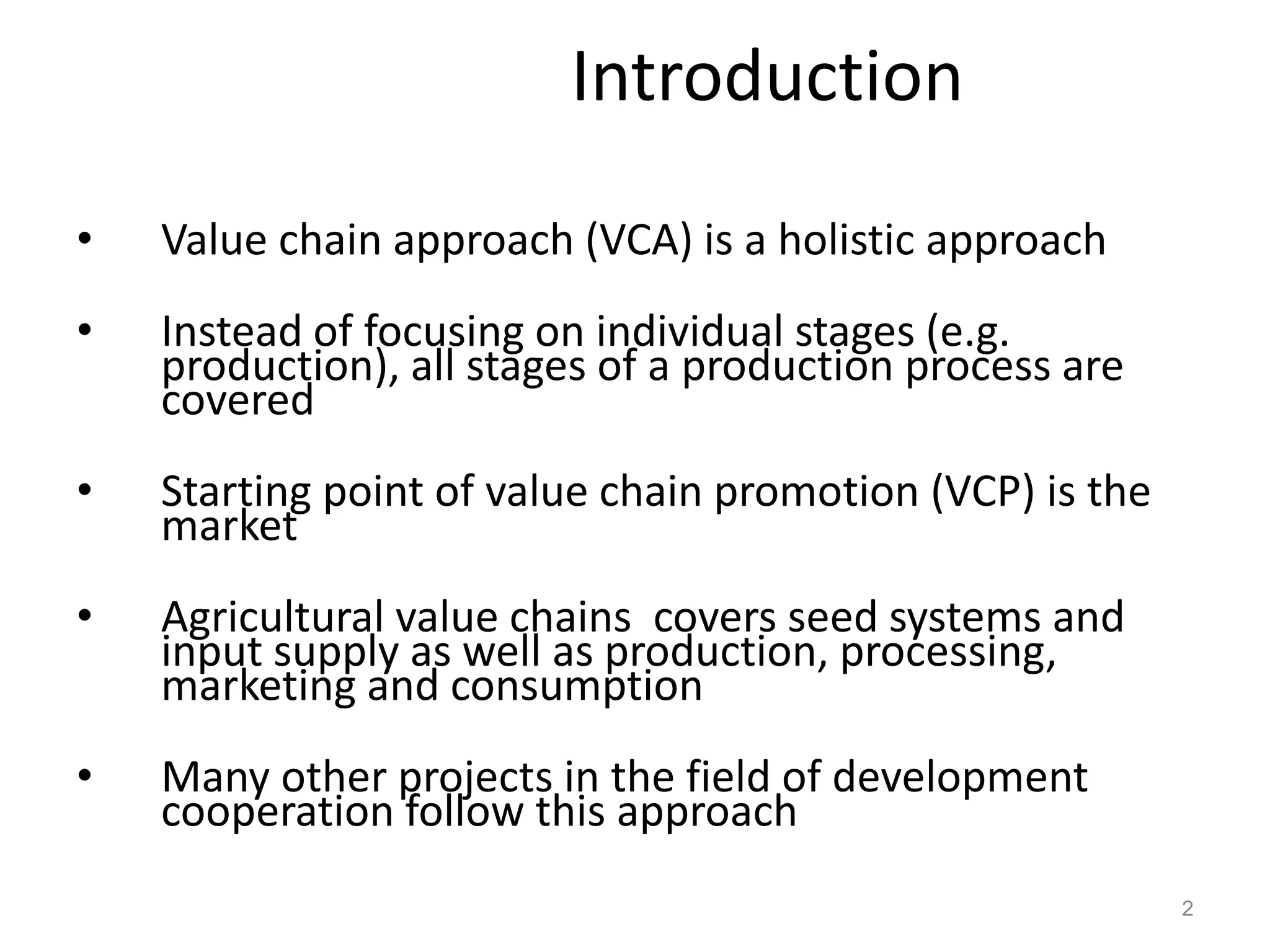 An Overview of Value Chain Approach | PPTX