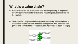 Game value chain | PPTX | Video Game Genres | Video Gaming