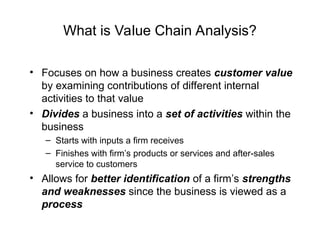 Value Chain concept explained that used in industry | PPT