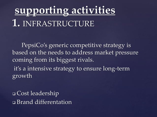 Value chain analysis of Pepsi Co | PPTX | Logistics | Business