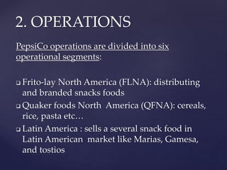 Value chain analysis of Pepsi Co | PPTX