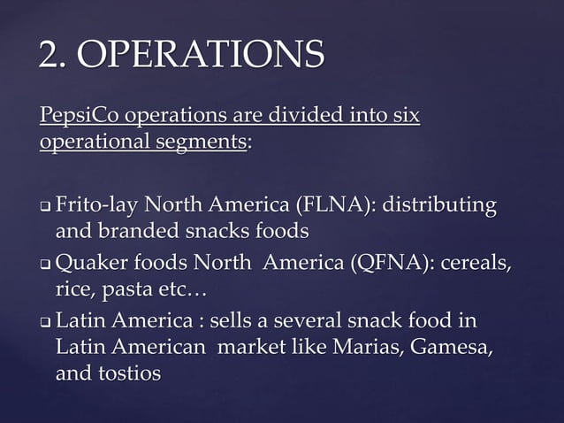 Value chain analysis of Pepsi Co | PPTX | Logistics | Business