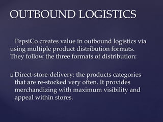 Value chain analysis of Pepsi Co | PPTX