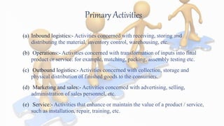 Value chain analysis & Organizational Appraisal | PPTX