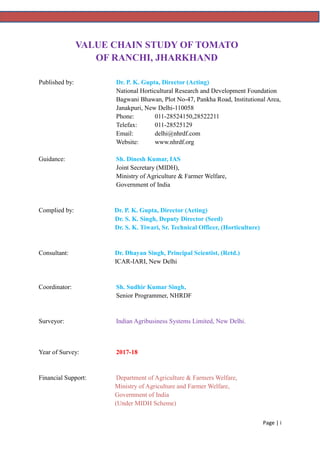 Value Chain Analysis of Tomato -. and production methodspdf | PDF