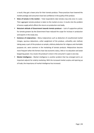Value Chain Analysis of Tomato -. and production methodspdf | PDF