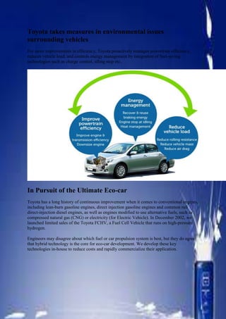 Value chain and competitive advantage of toyota | DOCX