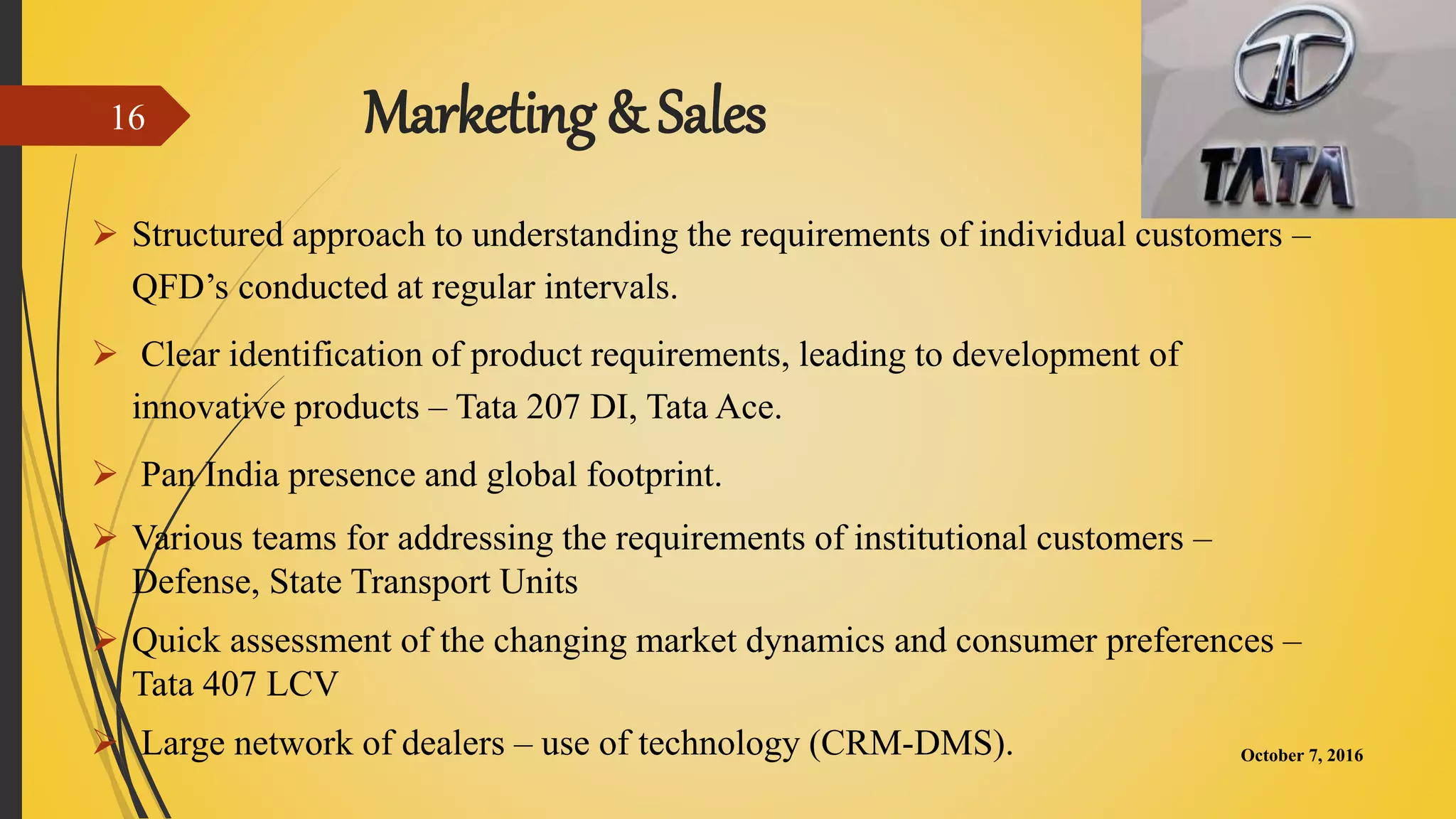 Value chain of tata motors | PPTX