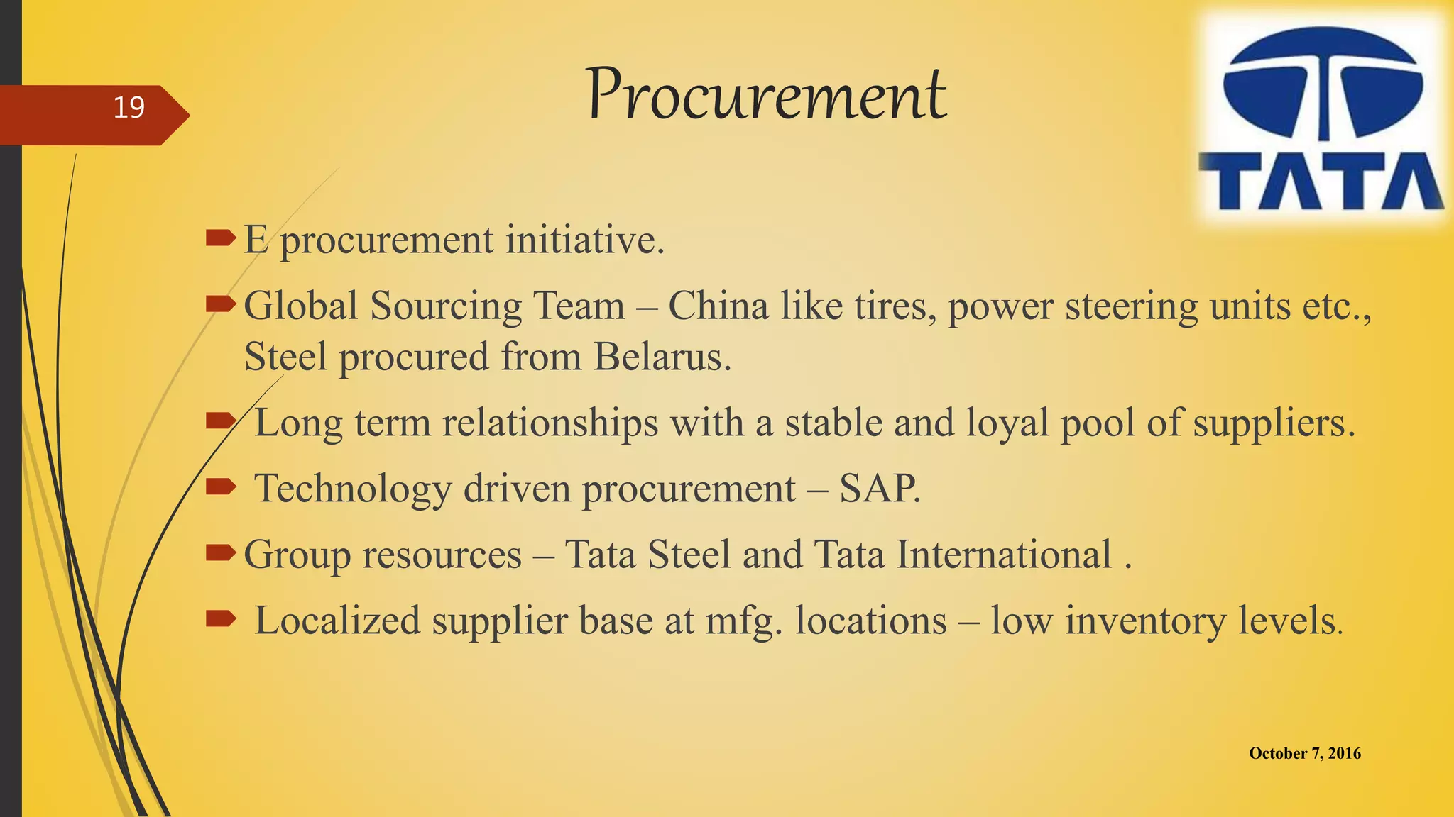 Value chain of tata motors | PPTX