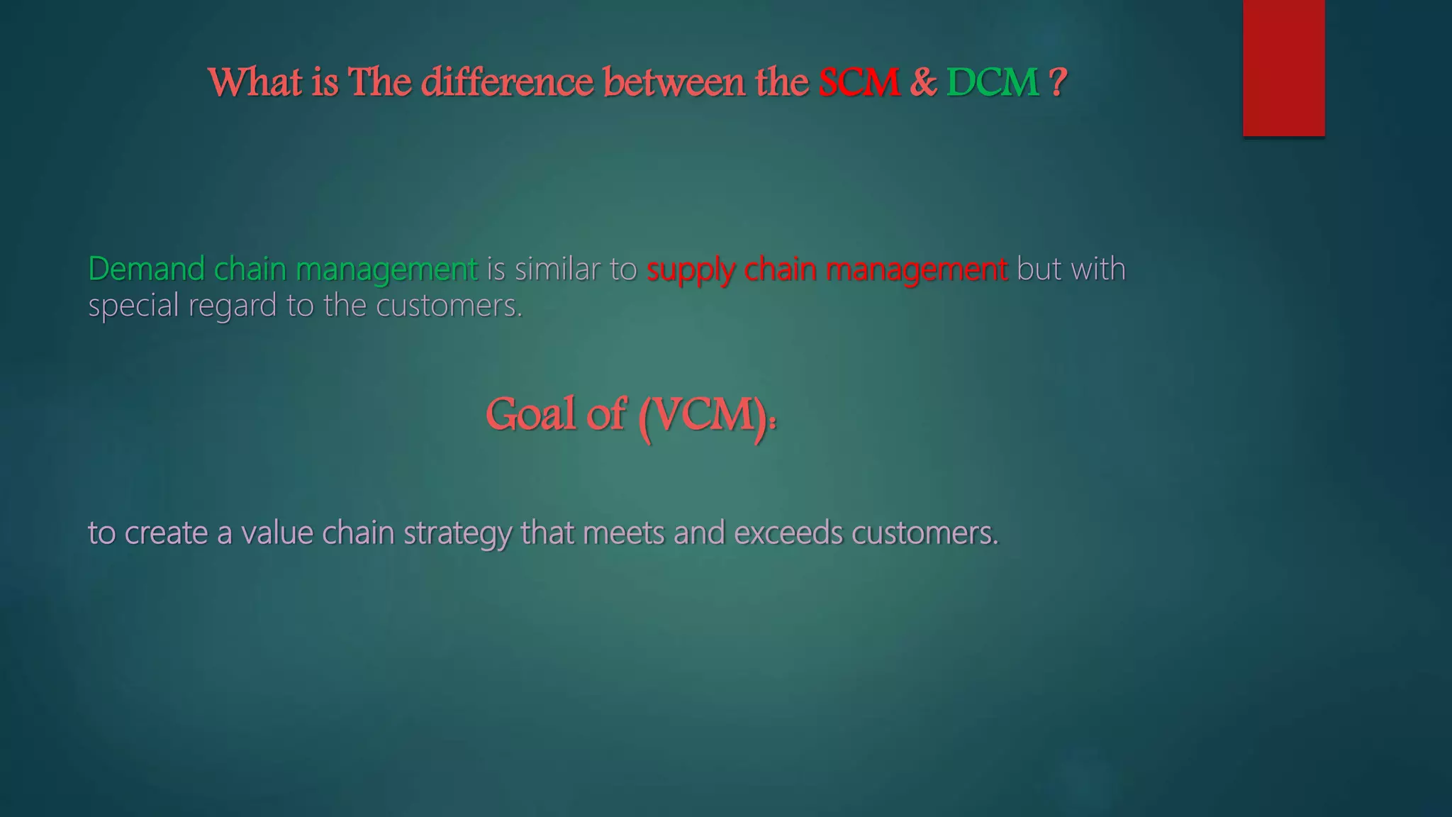 Value chain management (vcm) english | PPTX | Logistics | Business