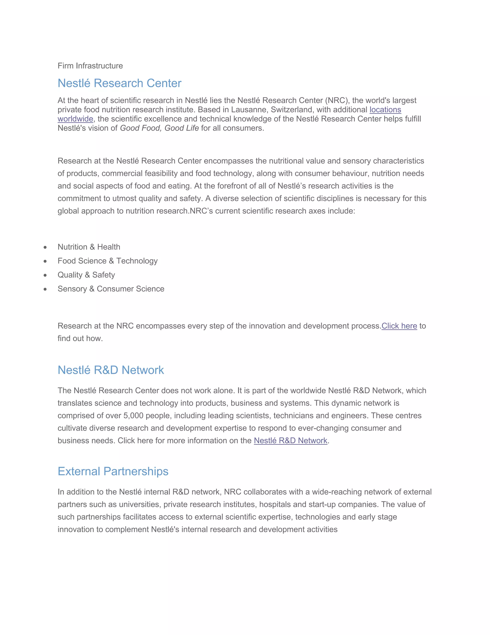 Value chain nestle analysis | PDF