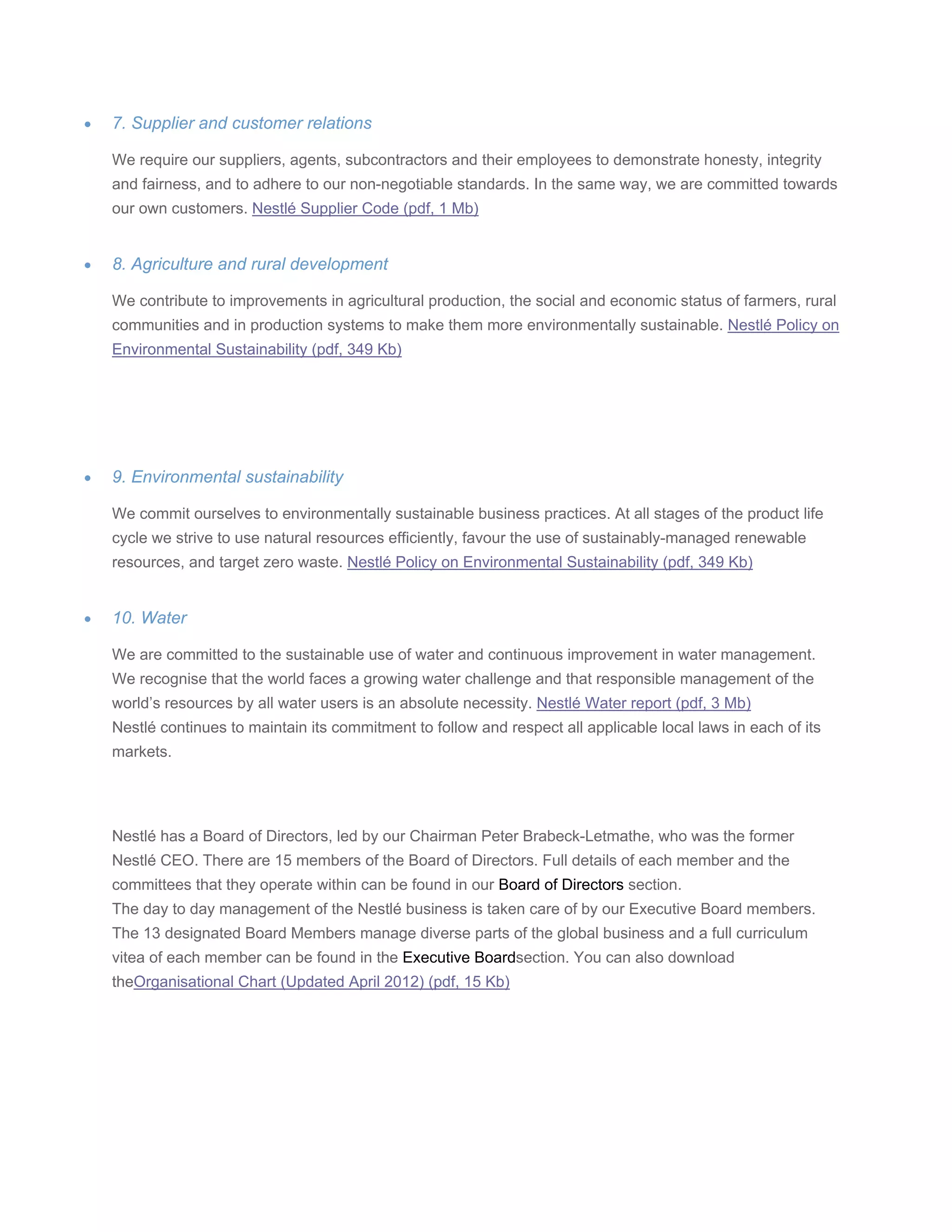 Value chain nestle analysis | PDF