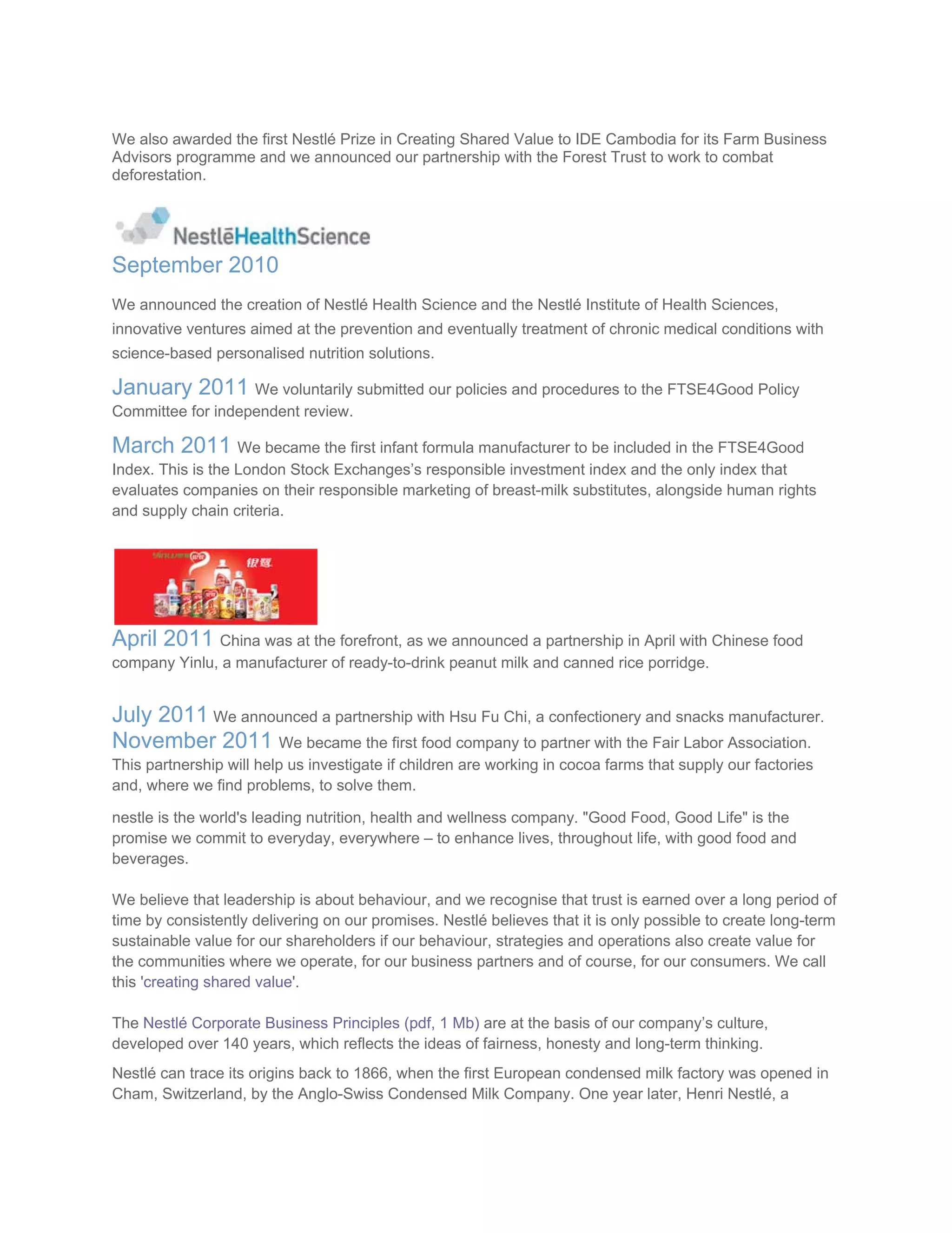 Value chain nestle analysis | PDF