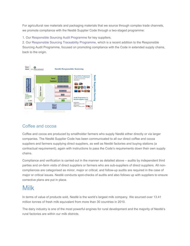 Value chain nestle analysis | PDF | Agriculture | Industries