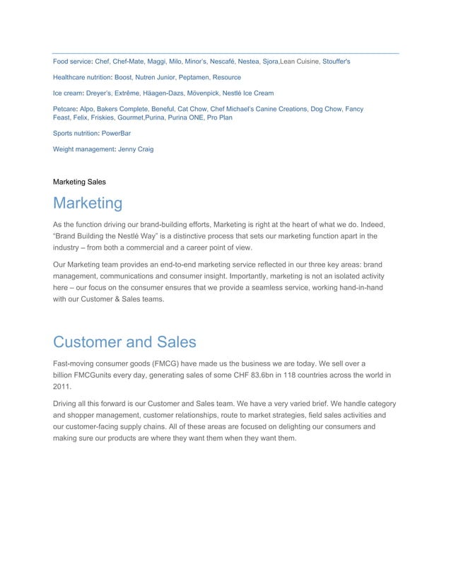Value chain nestle analysis | PDF | Agriculture | Industries