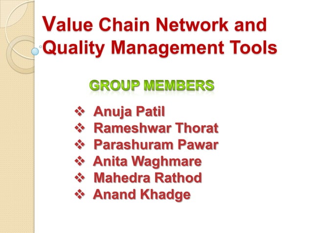Value chain network | PPT