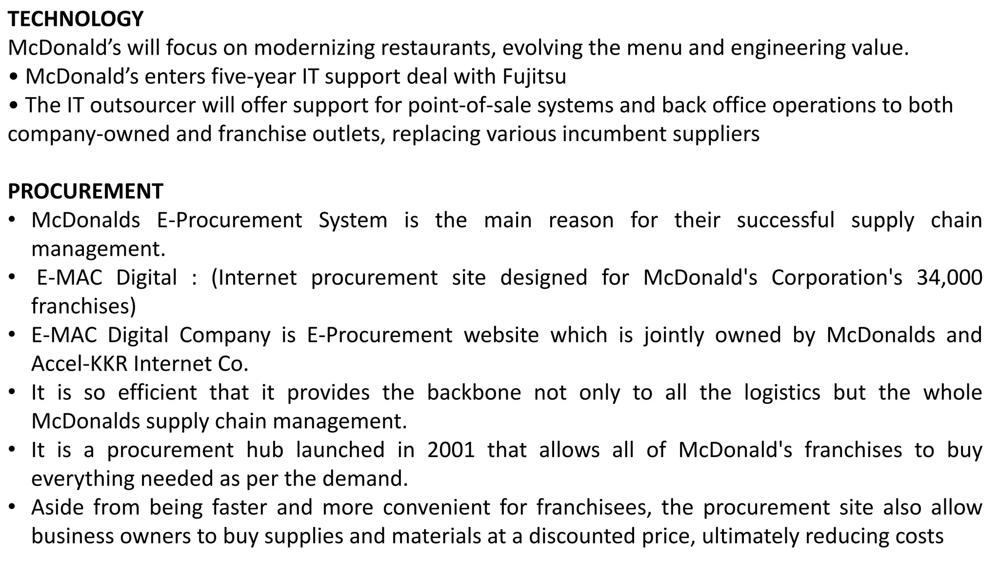 Value chain of mc d | PPTX