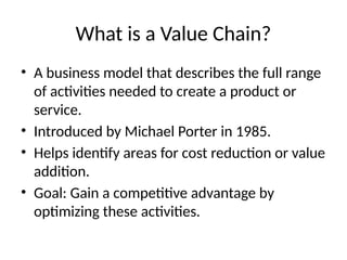Value chain and supply chain with importance and difference | PPTX