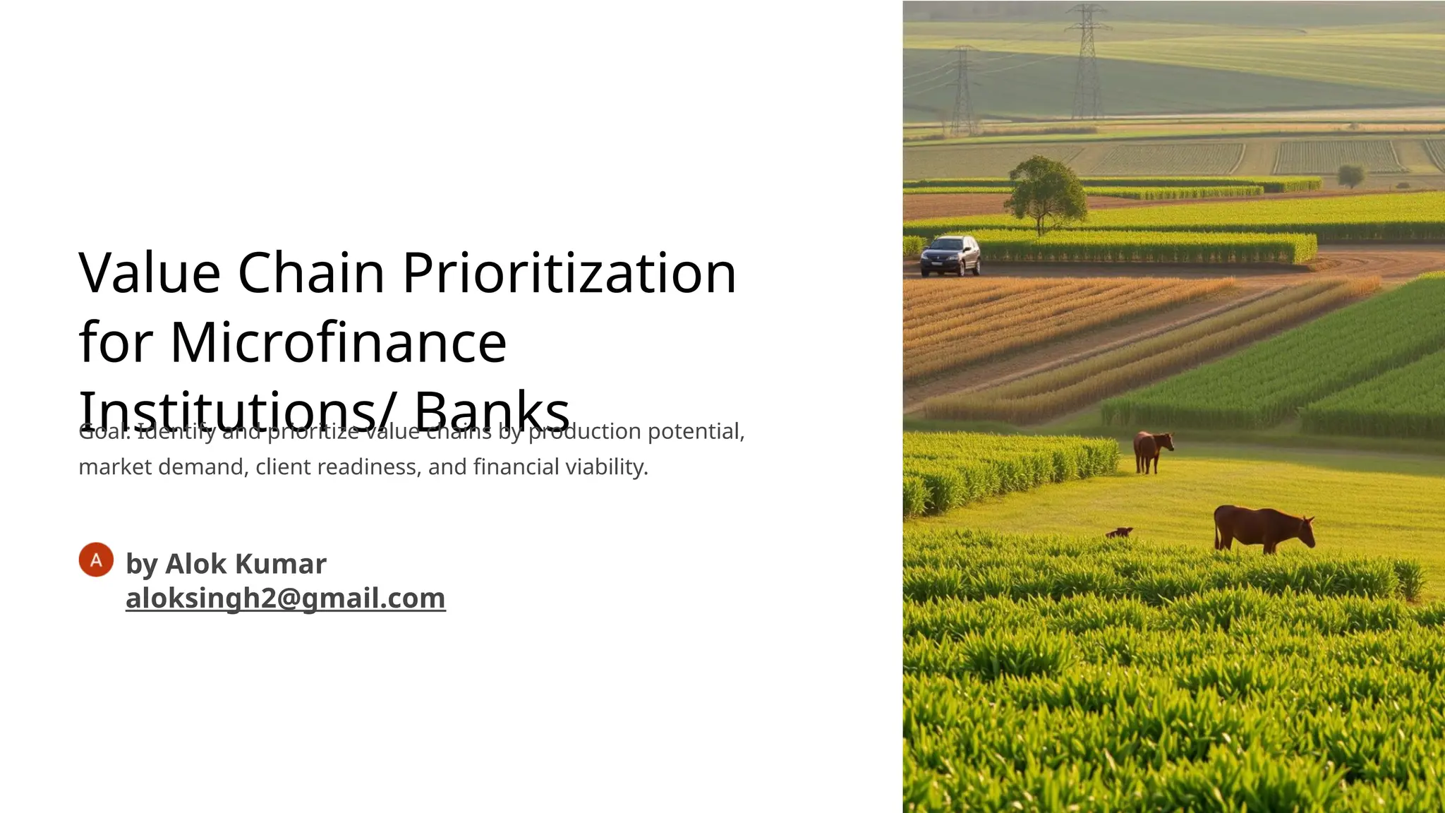 Value chain Prioritisation for MFI and Banks.pptx