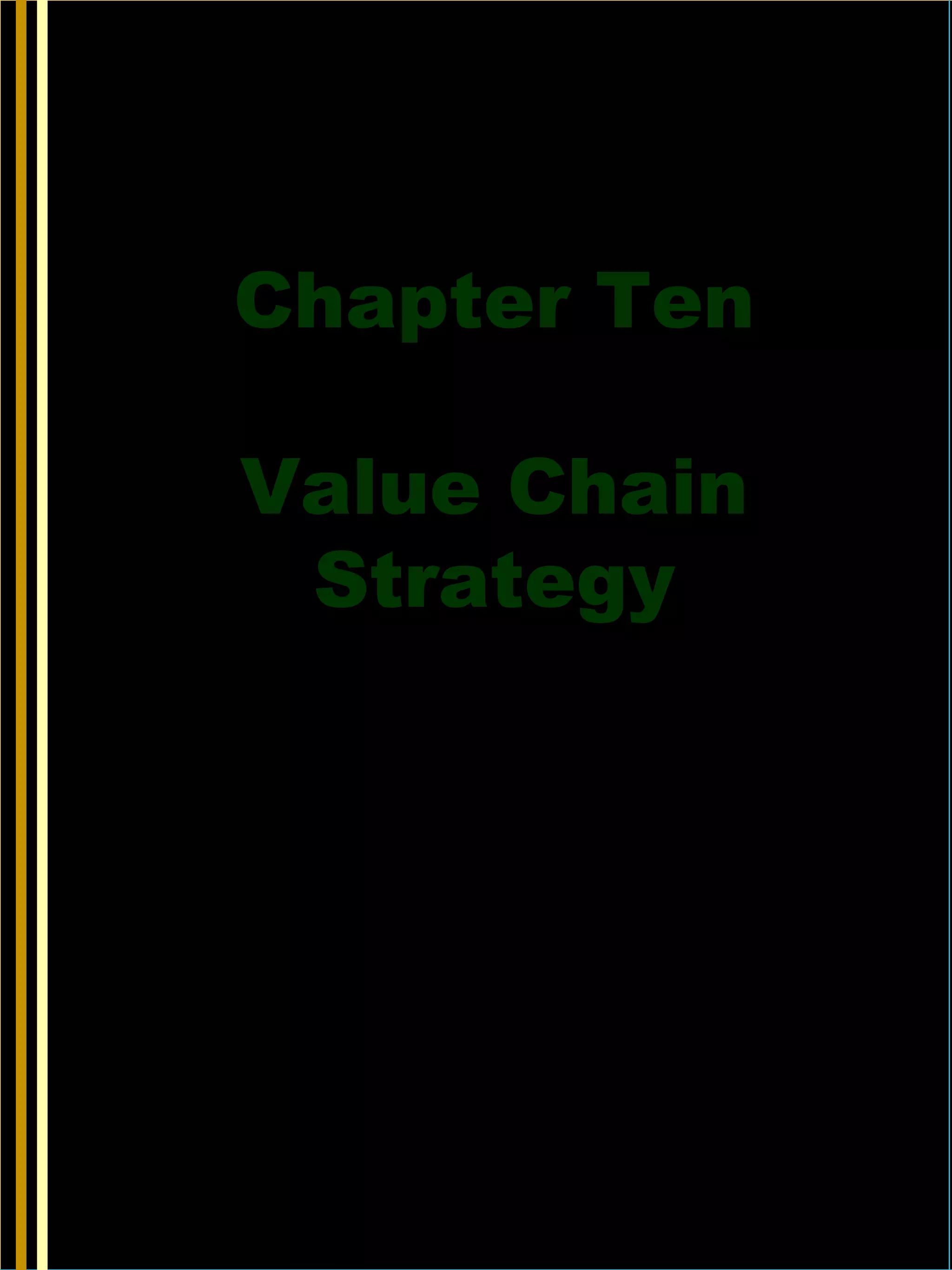 Value Chain Strategy | PPT