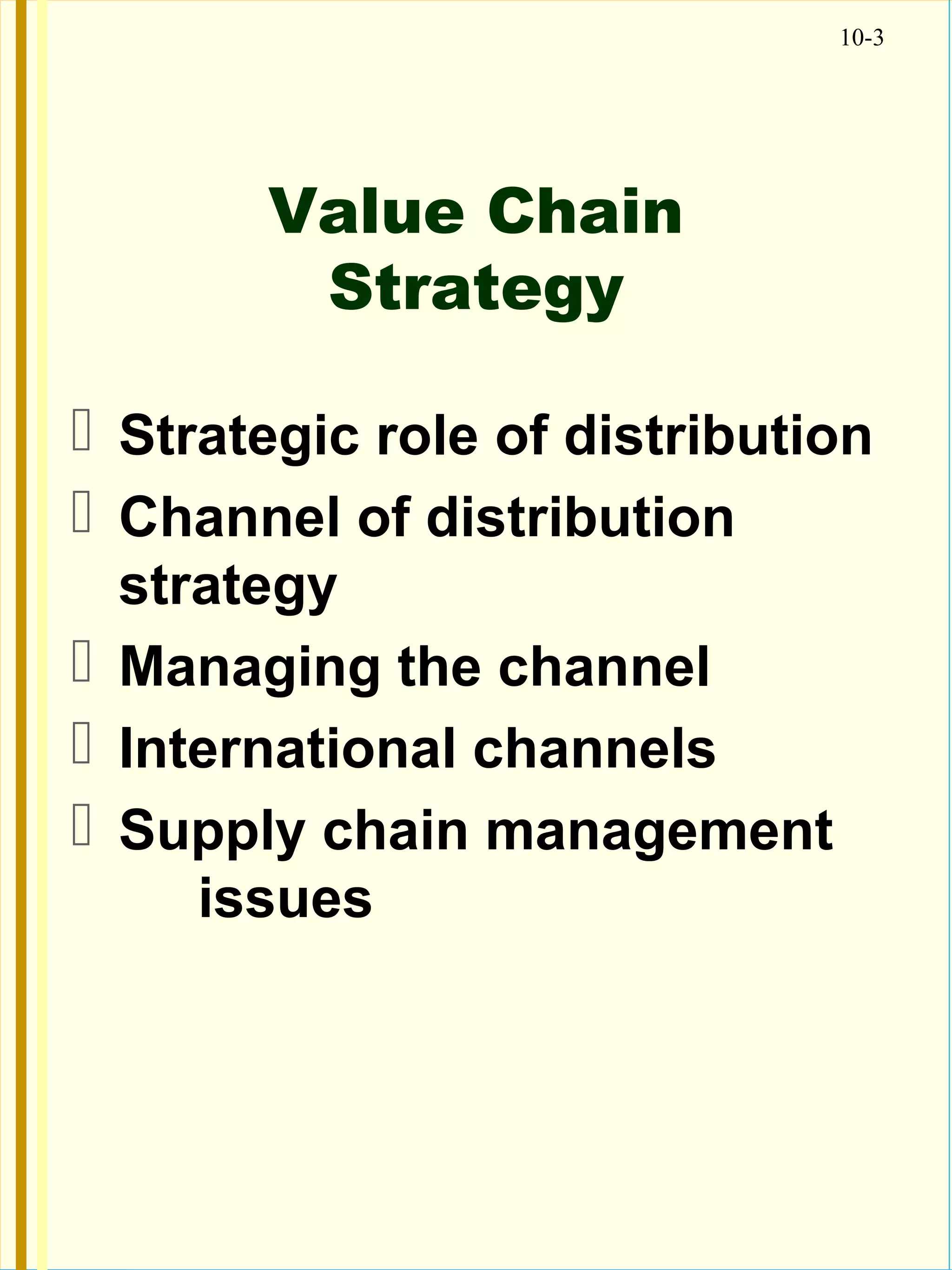 Value Chain Strategy | PDF