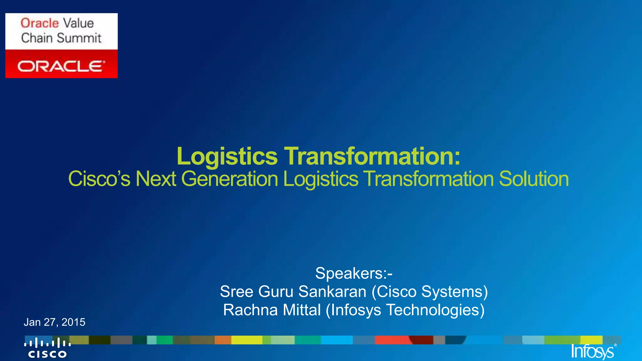 Modern Supply chain summit Cisco OTM | PPTX