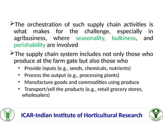 Value Chain of perishable horticultural commodities | PPTX