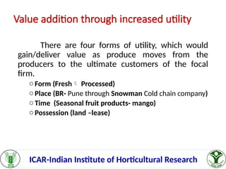 Value Chain of perishable horticultural commodities | PPTX