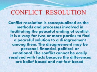 Value conflict and their resolution | PPTX